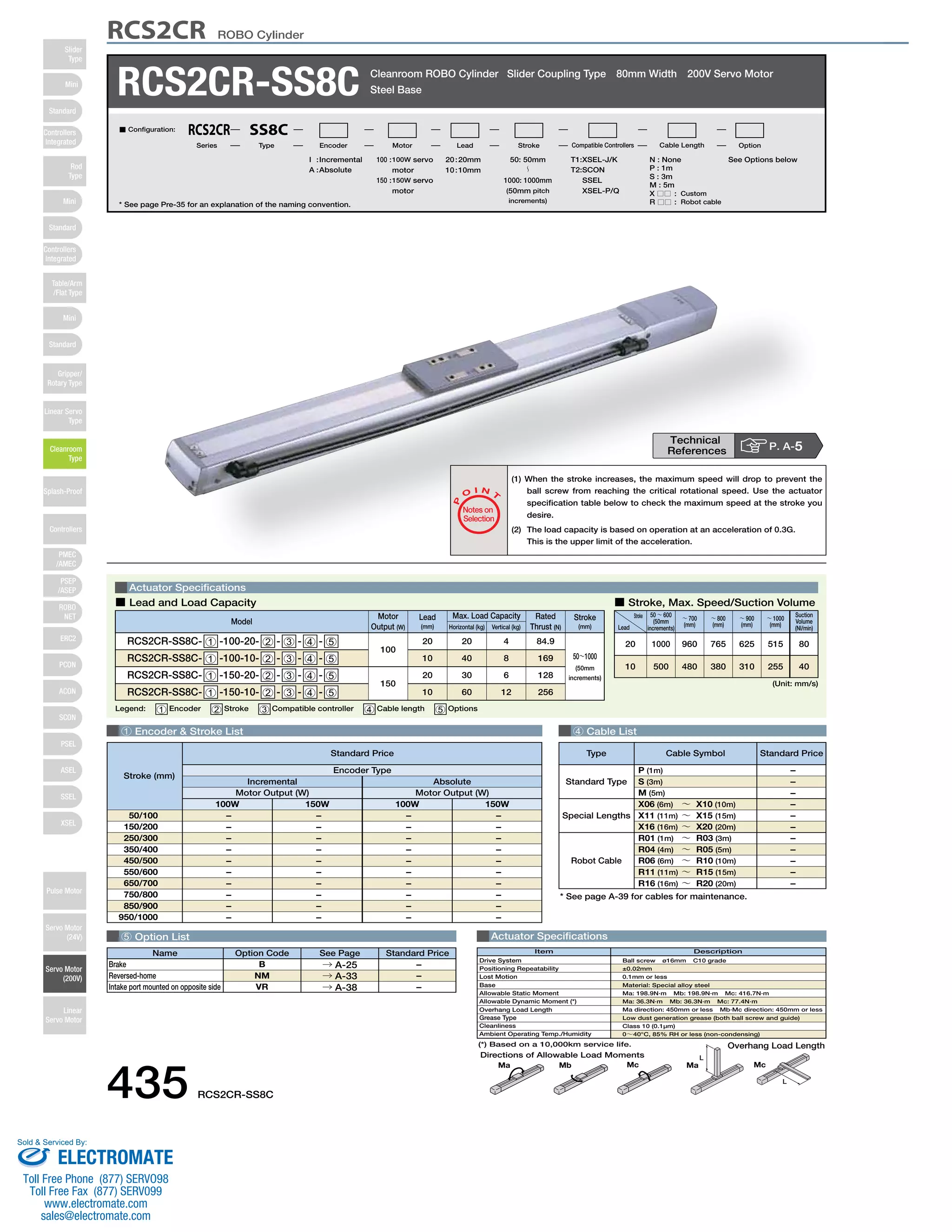 Iai rcs2 cr_ss8c_specsheet | PDF