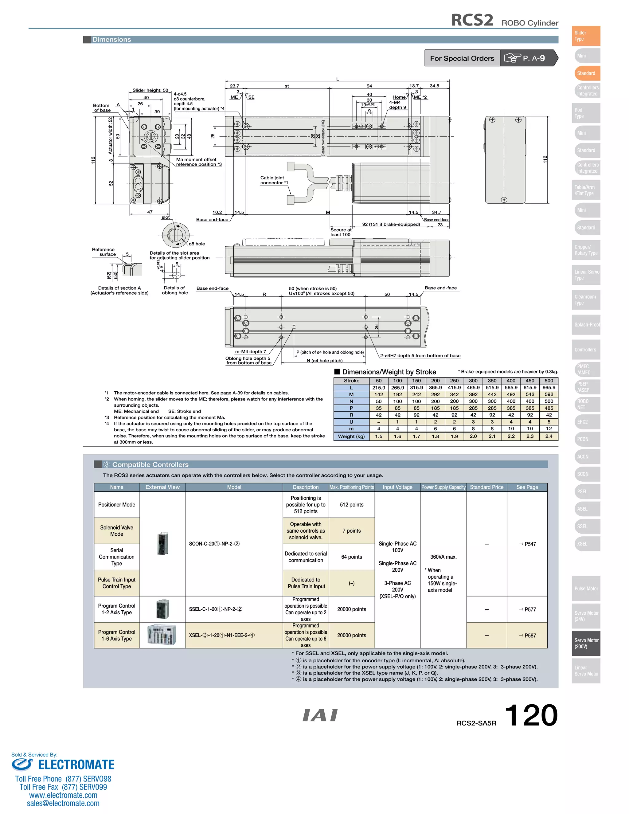 Iai rcs2 sa5_r_specsheet | PDF