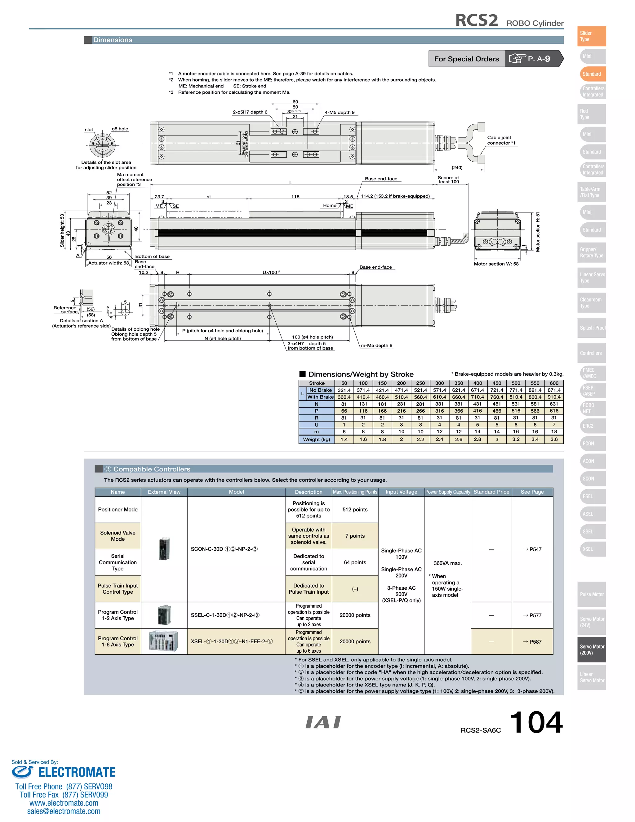 Iai rcs2 sa6_c_specsheet | PDF