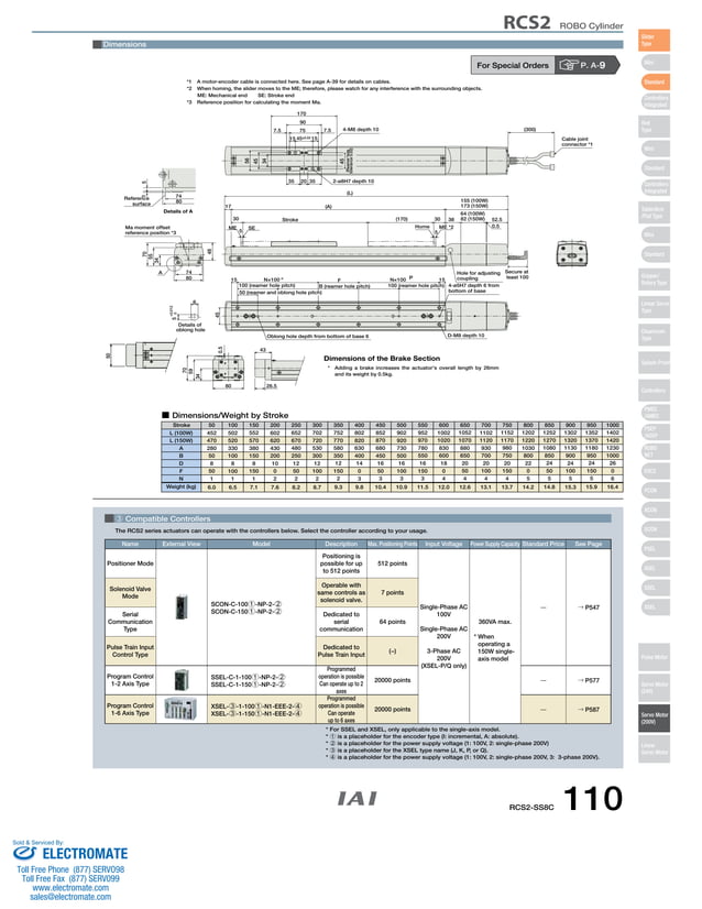 Iai rcs2 ss8_c_specsheet | PDF
