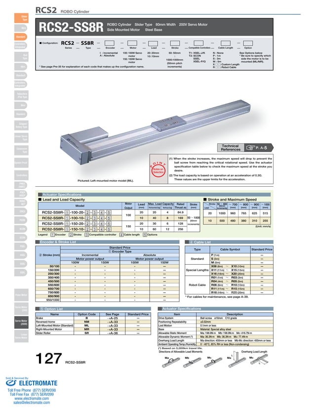 Iai rcs2 ss8_r_specsheet | PDF