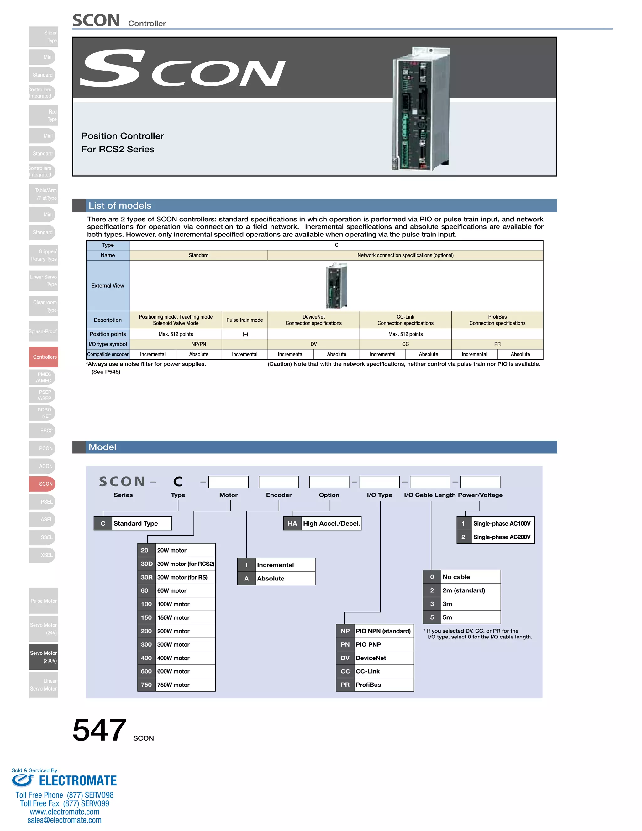 Iai scon controller_specsheet | PDF