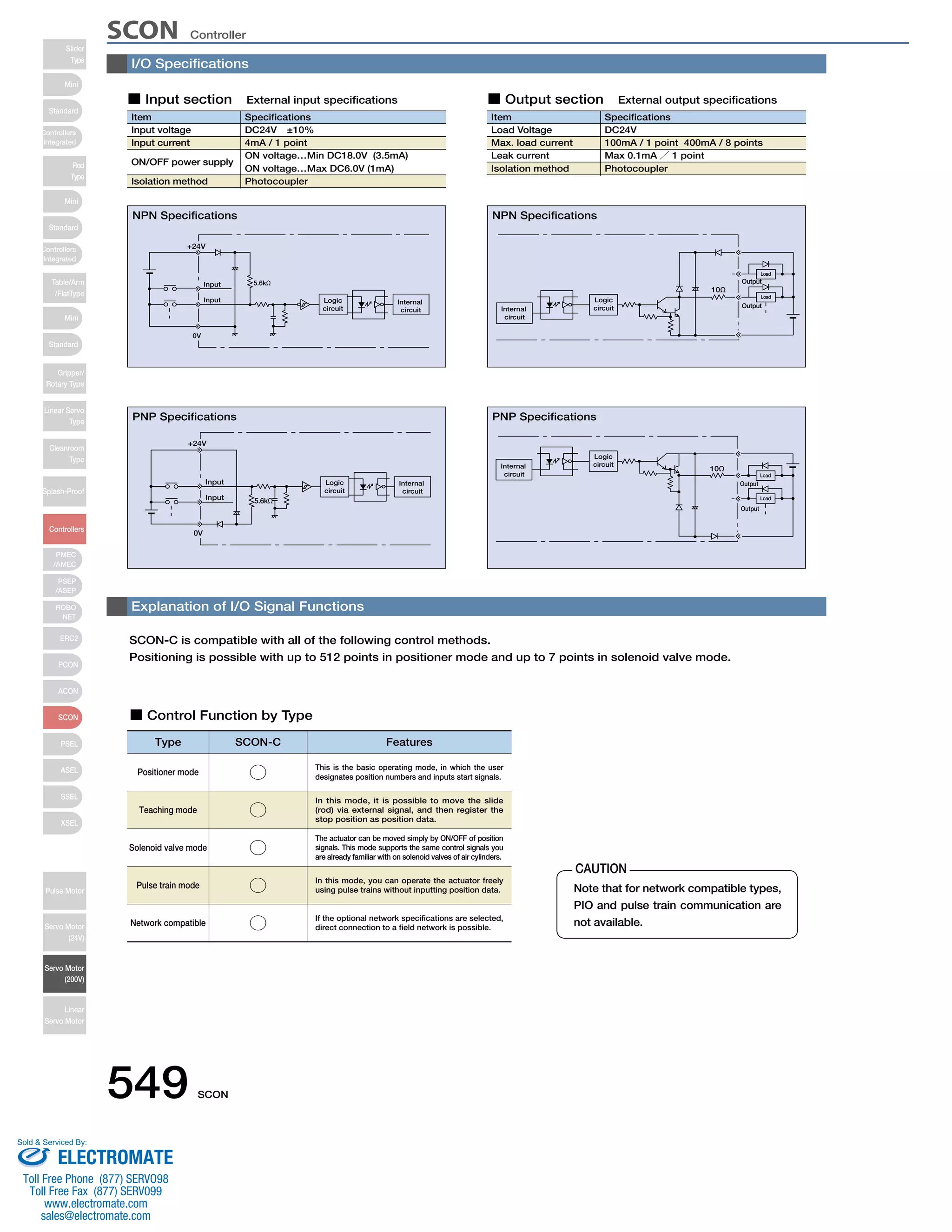 Iai scon controller_specsheet | PDF