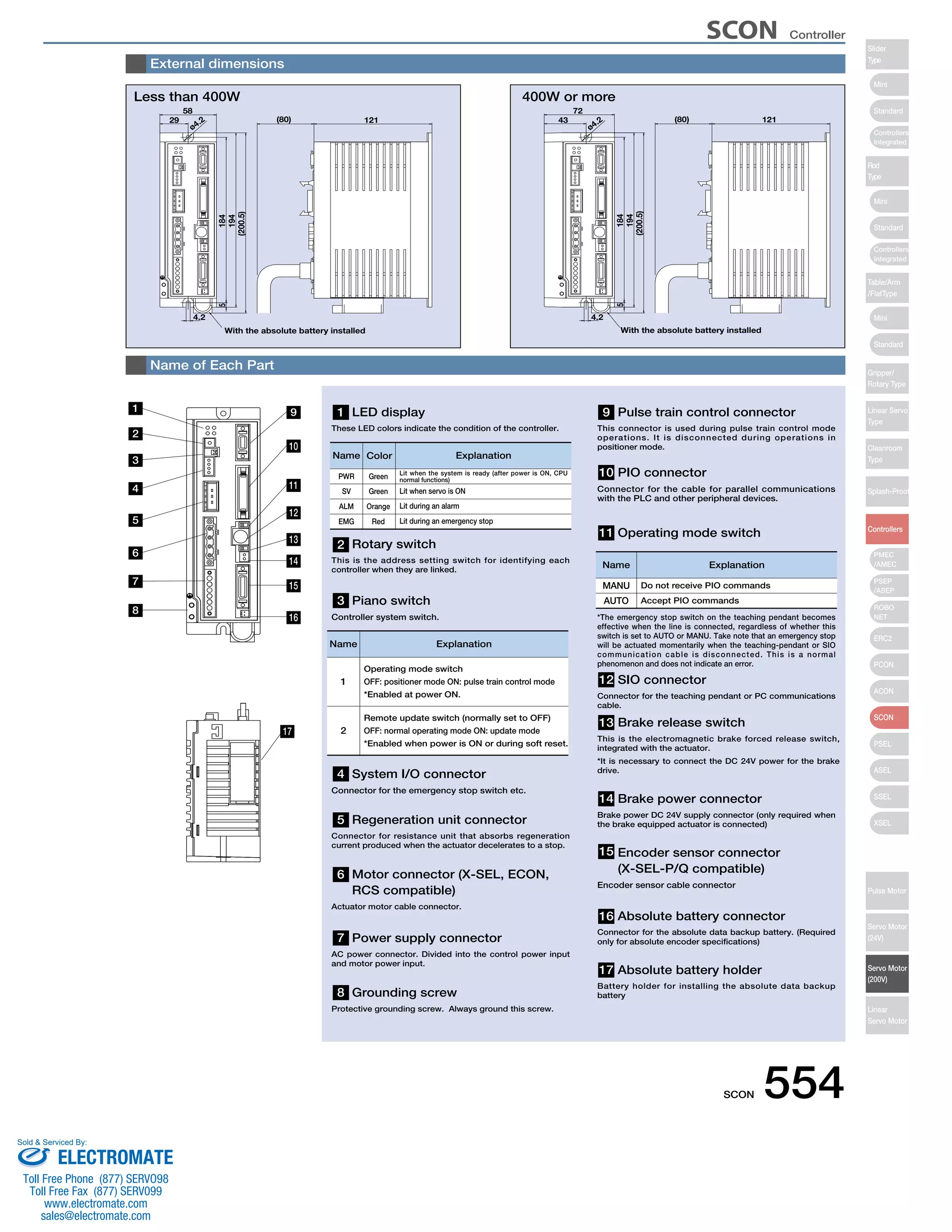 Iai scon controller_specsheet | PDF