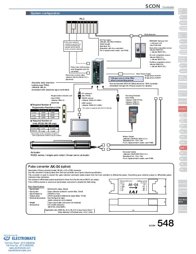 Iai scon controller_specsheet