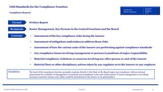 The Insurance Compliance Function - International Standards | PDF