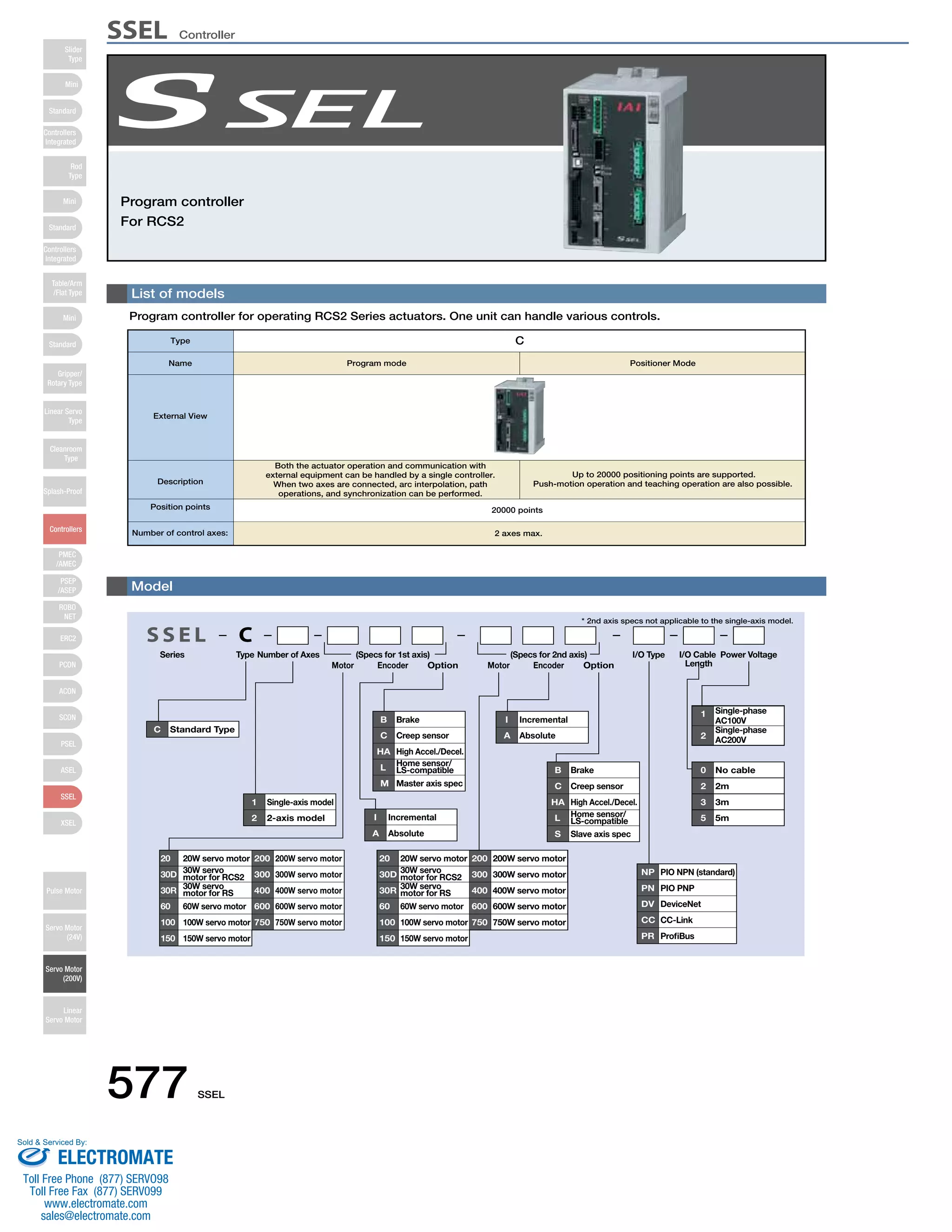 Iai ssel controller_specsheet | PDF