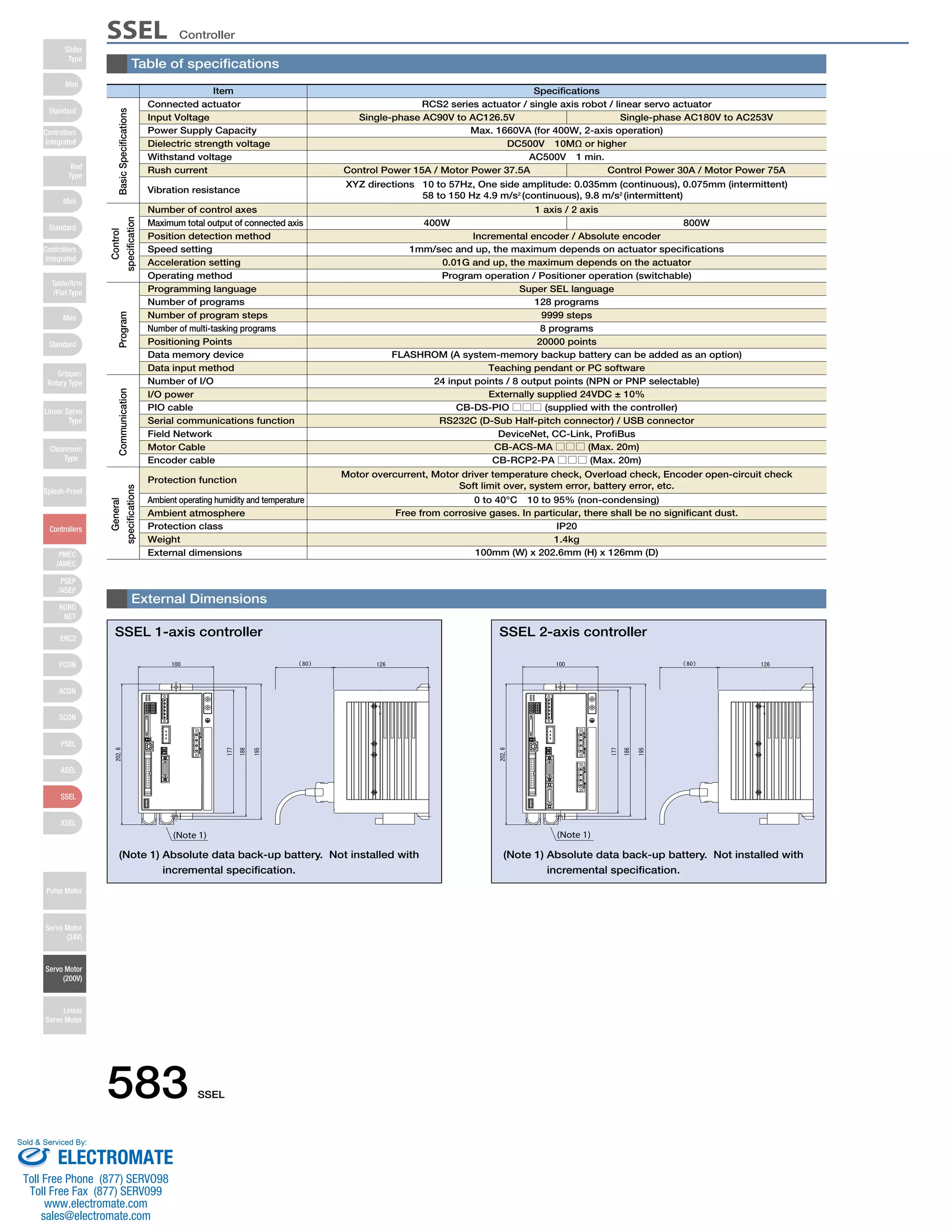 Iai ssel controller_specsheet | PDF