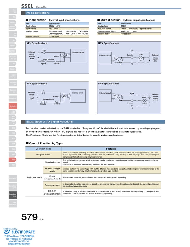 Iai ssel controller_specsheet | PDF
