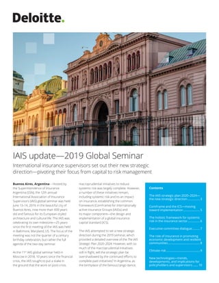 International Association of Insurance Supervisors (IAIS) strategic ...