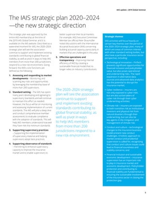 International Association of Insurance Supervisors (IAIS) strategic ...