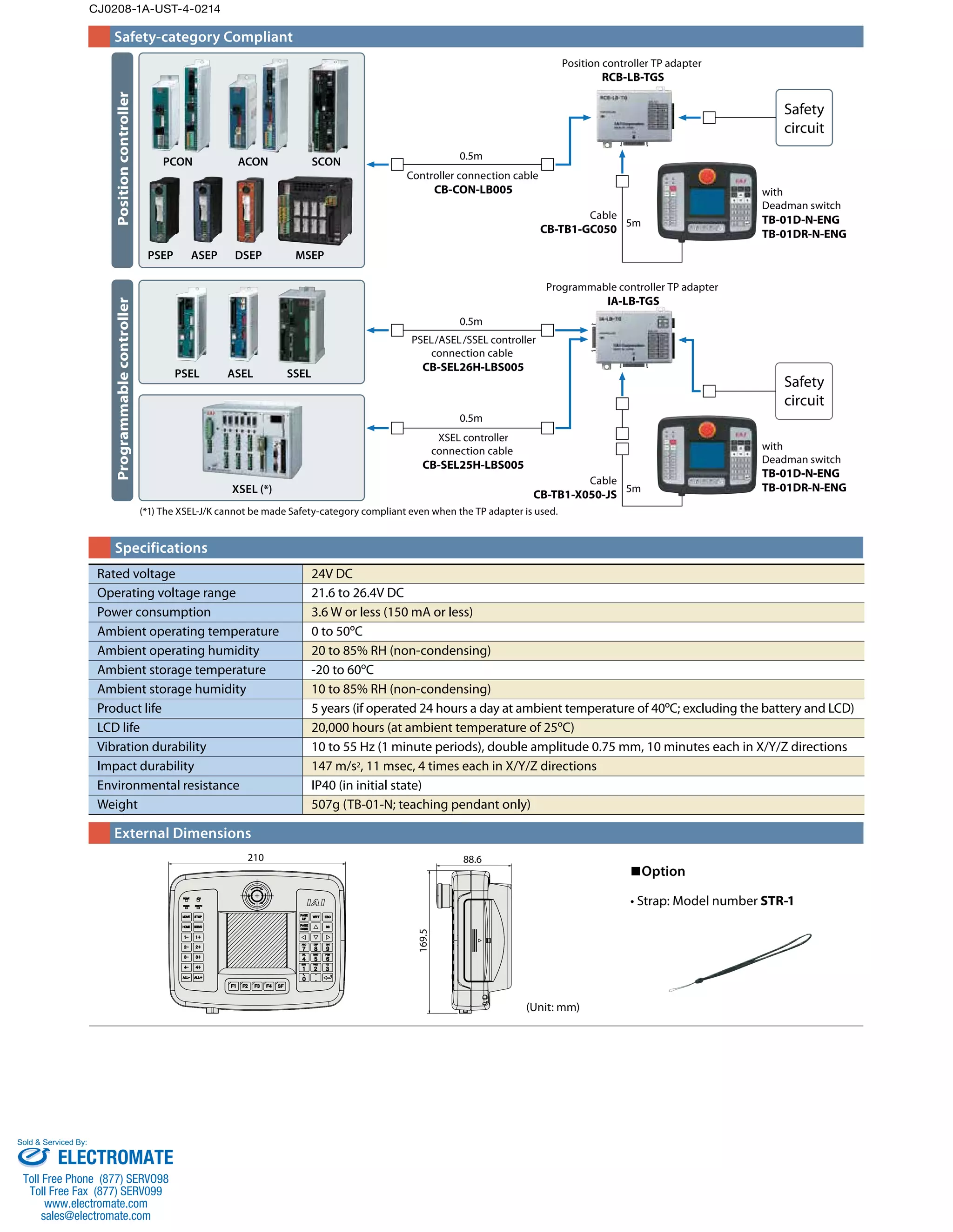 Iai tb 01-teaching_pendant_specsheet | PDF | Computer Peripherals | Computing
