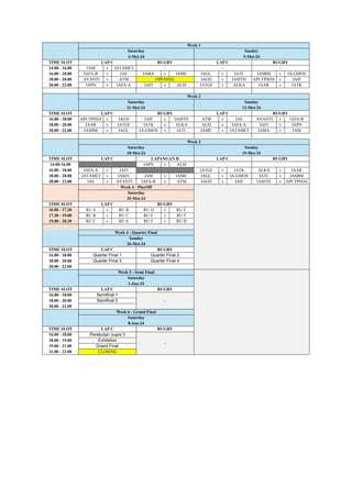 Schedule of tournament IA ITB 2024 jnjnsjx jsj | PDF