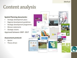 Landscape issues in strategic spatial plans of European urban regions ...