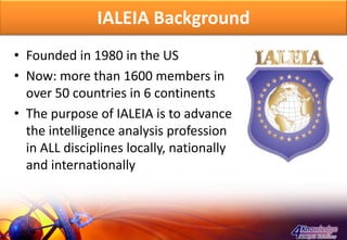 Pivotal role of Intelligence analysts in intelligence-led-policing | PPT