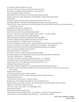 IALJS-14 Literary Journalism 101: Teaching Toolkit Panel—Successful ...