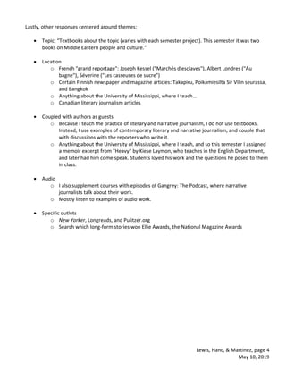 IALJS-14 Literary Journalism 101: Teaching Toolkit Panel—Successful ...