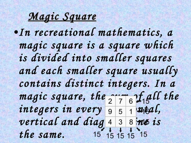 Recreational Mathematics | PPT