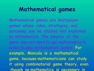 Recreational Mathematics | PPT