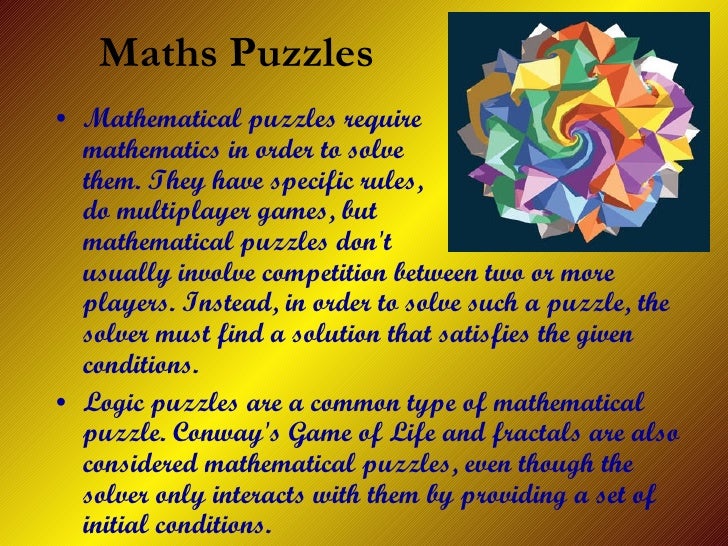 Recreational Mathematics