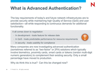 Enhancing Novell SecureLogin with Multi-factor Authentication | PPT