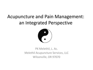 IAMA Fall 2007 Acupuncture And Pain Management | PDF