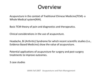 IAMA Fall 2007 Acupuncture And Pain Management | PDF