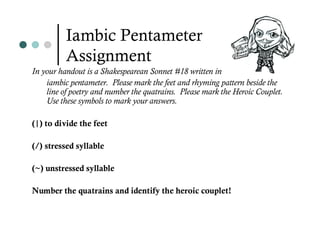 Iambic pentameter | PDF