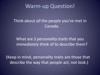 I Am Canadian, Eh?: Perceptions of People in Canada, Shira Packer ...