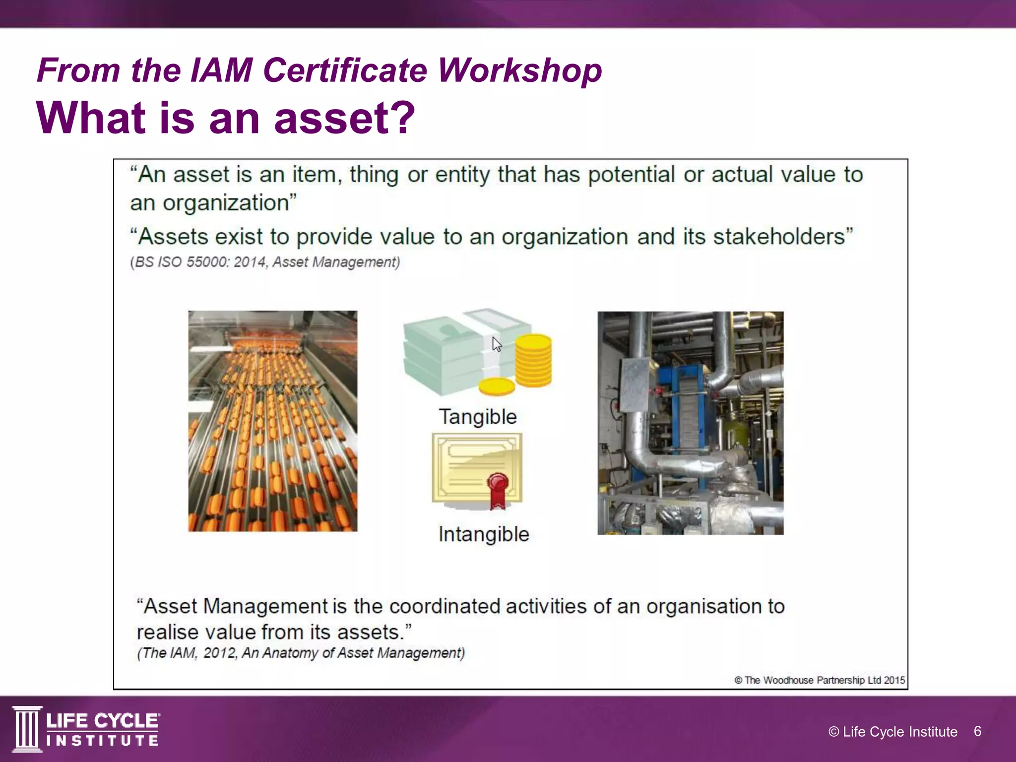 Institute of Asset Management Certificate Workshop | PPTX