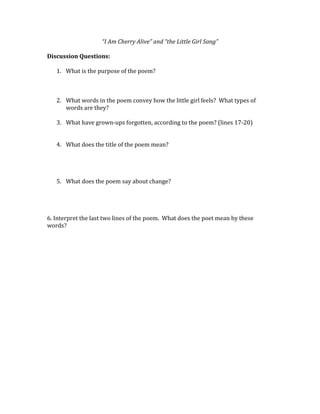 I Am Cherry Alive | PDF