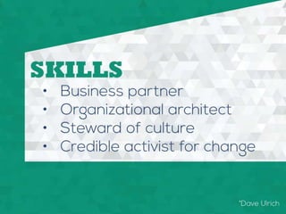 I AM HR: FIVE STRATEGIC WAYS TO BREAK STEREOTYPES AND RECLAIM HR | PPT