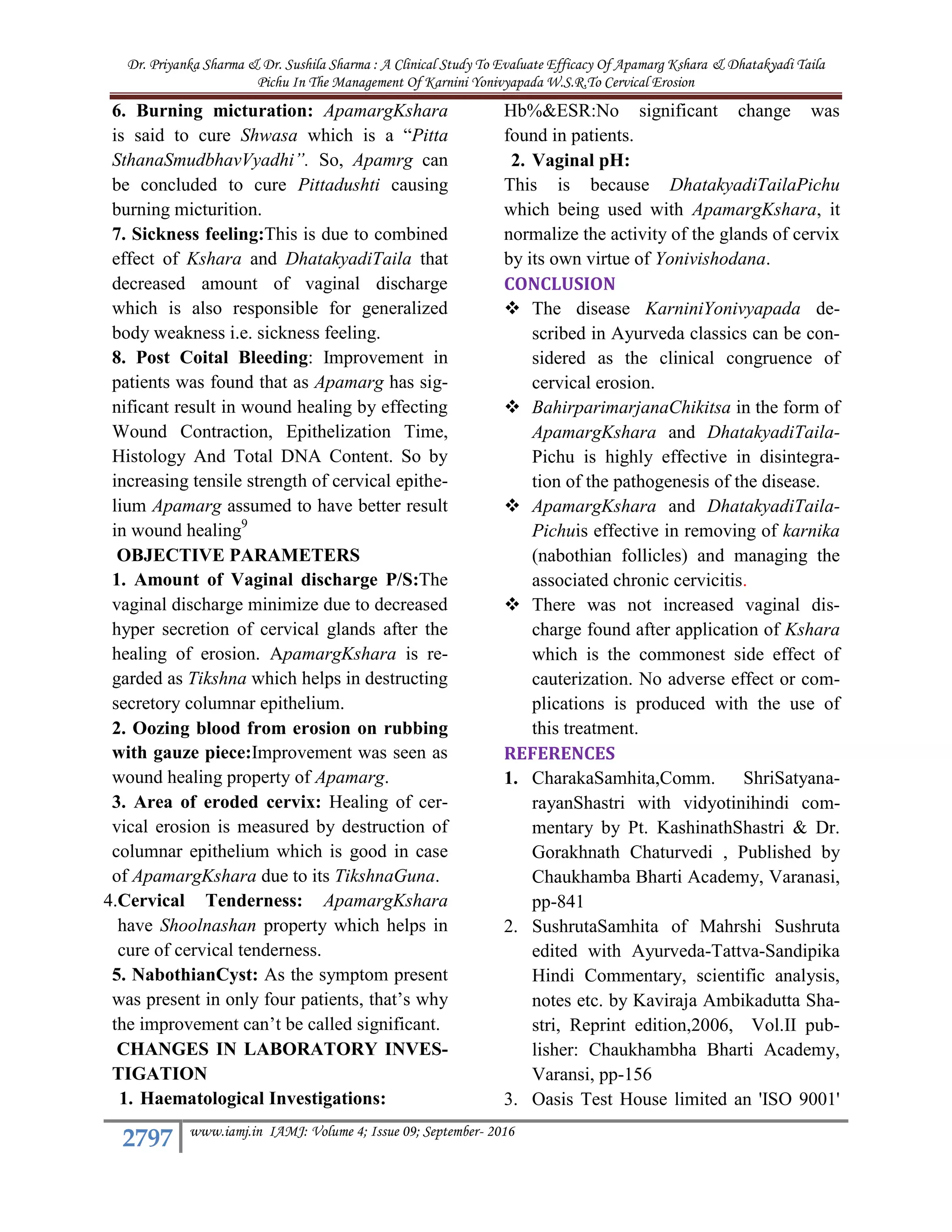 A CLINICAL STUDY TO EVALUATE EFFICACY OF APAMARG KSHARA & DHATAKYADI ...