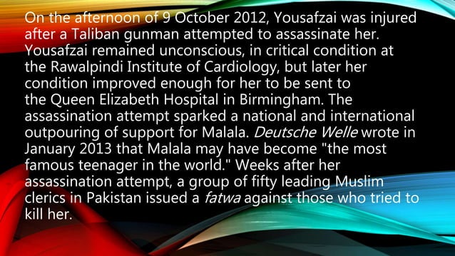 I am Malala | PPTX | Islam | Religion & Spirituality