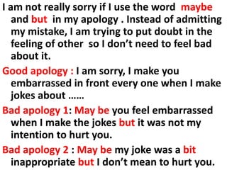 How do we know if a person is genuinely sorry? | PPTX