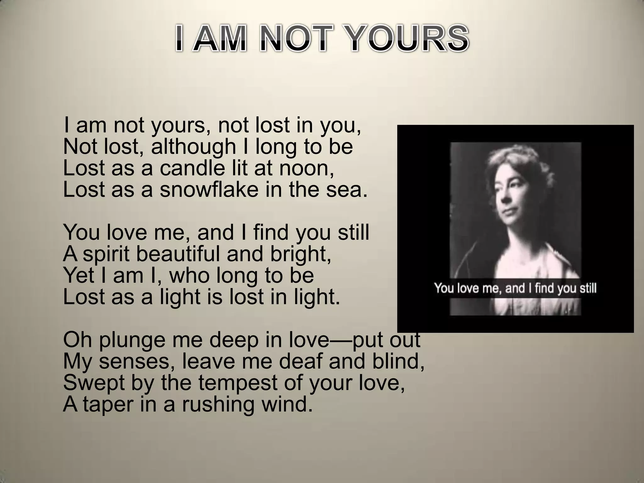 I am not yours | PPTX