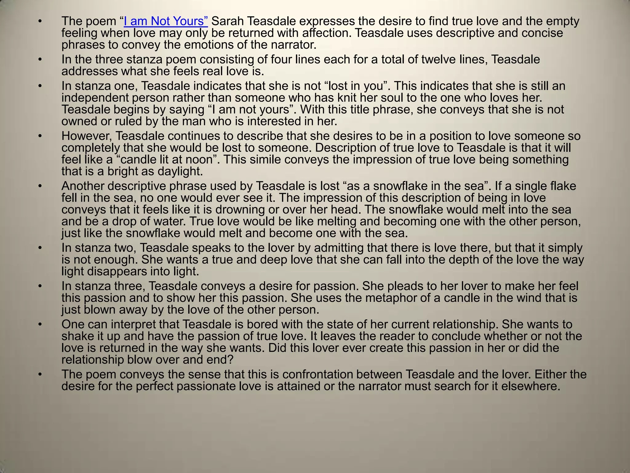 I am not yours | PPTX