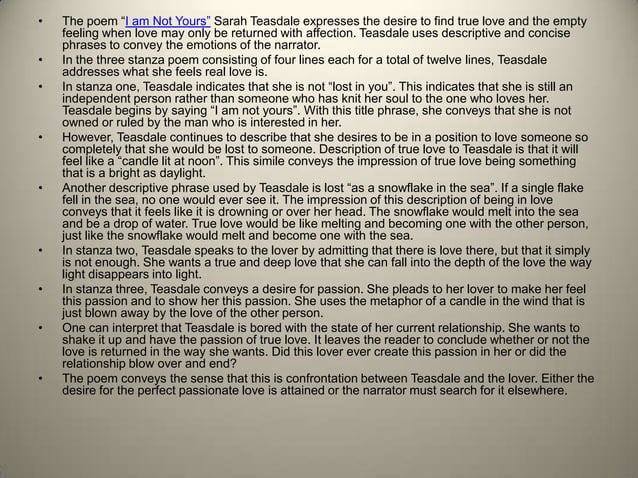 I am not yours | PPTX