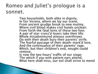 what is Iampic pentameter and a sonnet? | PPT