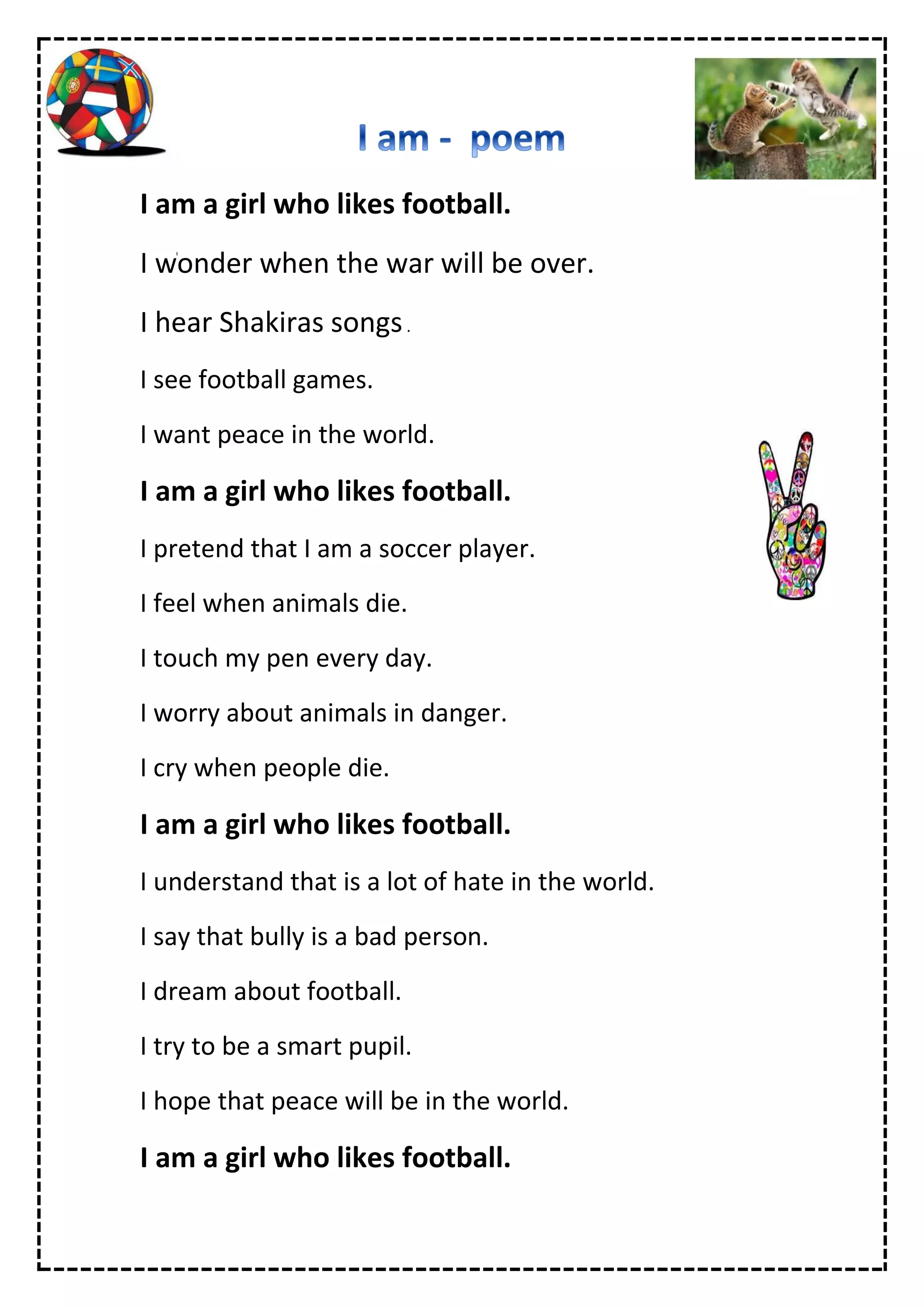 I am poem by Esther,grade 6 | PDF