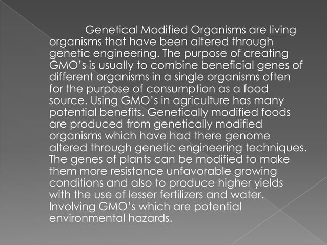 I am pro with gmo’s | PPT