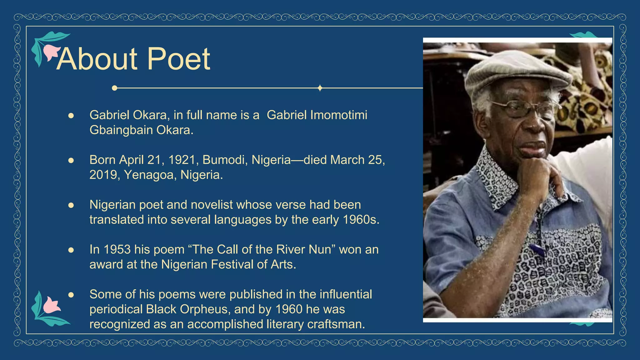 Post-colonialism In Gabriel Okara's Poem Piano and DrumsAfrican ...