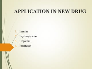 APPLICATION OF r-DNA TECHNOLOGY IN DEVELOPMENT OF NEW DRUG | PPTX ...