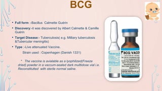 BCG.pptx | Infectious Diseases | Diseases and Conditions