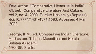 I am sharing 'comparative literature in india' with you | PPTX
