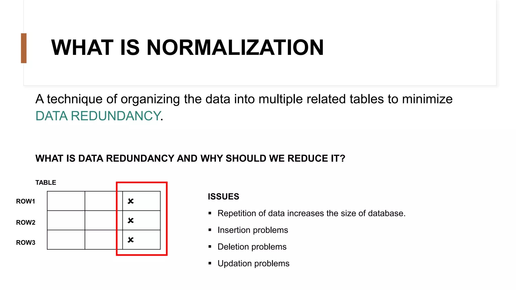 I am sharing 'DATABASE NORMALIZATION' with you - Copy.pptx