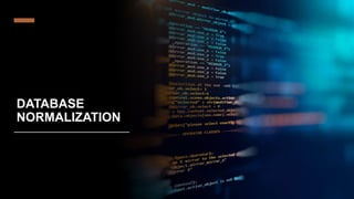 I am sharing 'DATABASE NORMALIZATION' with you - Copy.pptx