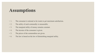law of equi -marginal utility | PPTX