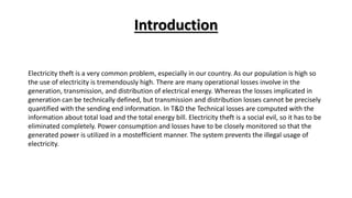 Power Theft Detection Using IOT | PPTX