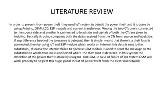 Power Theft Detection Using IOT | PPTX